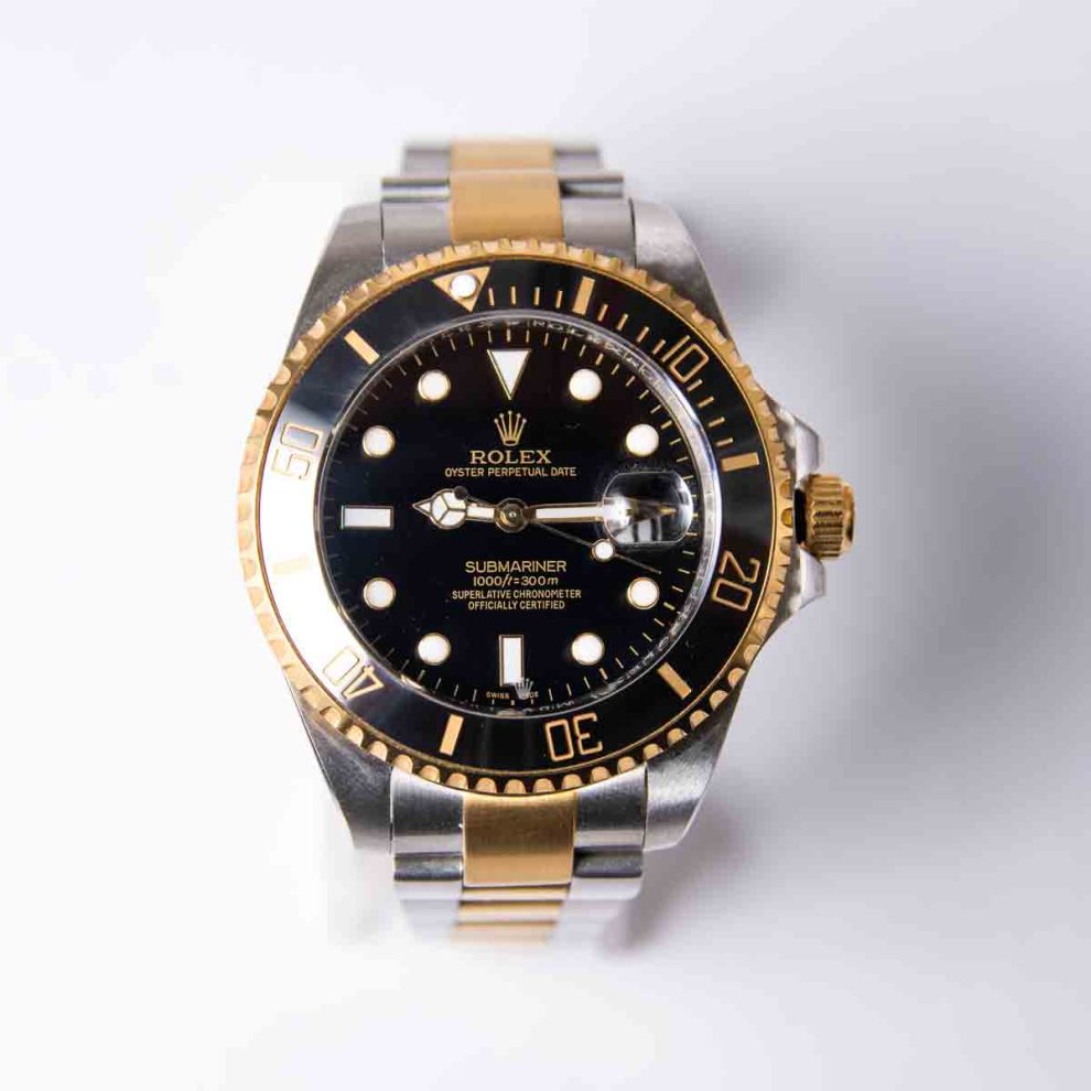 Rolex Oyster Blaken, Golden Strap, Red Dial Watch for Men - WMR02 - G&W